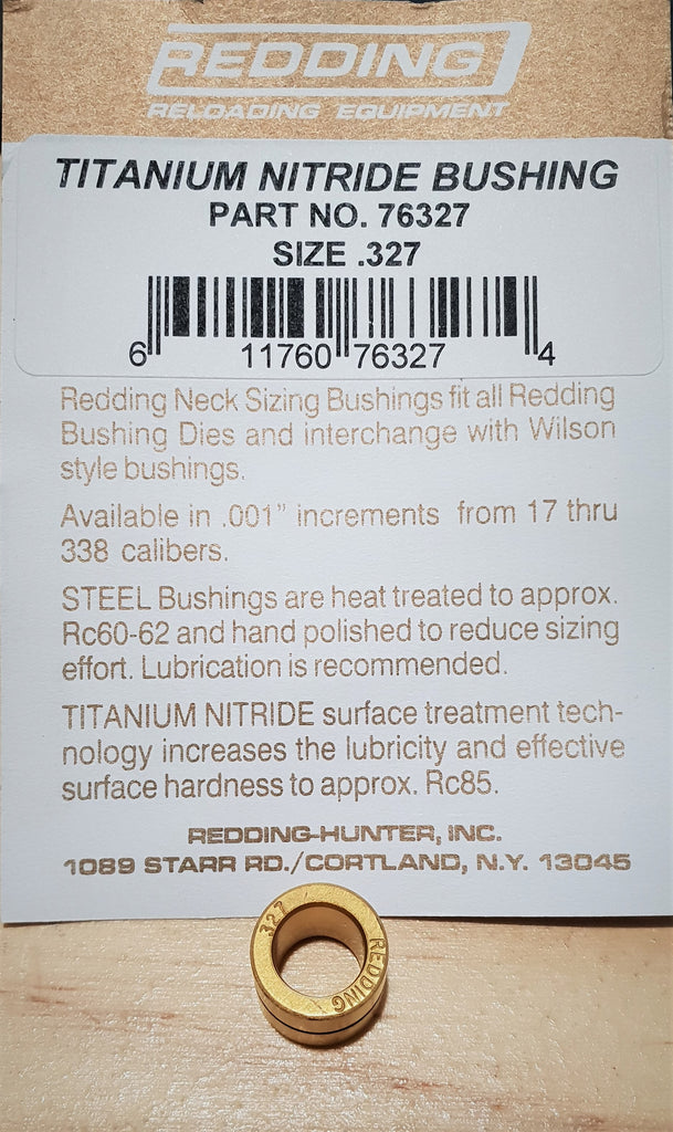 Neck sizing bushings - Titanium Nitride – Hoplon Precision